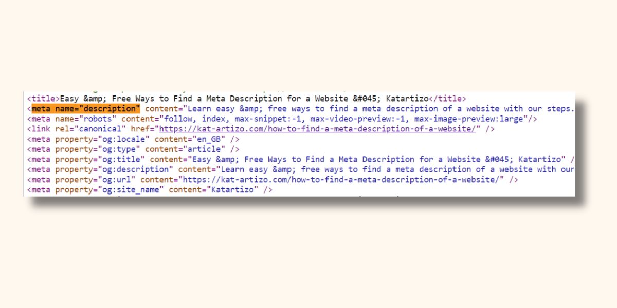 Easy & Free Ways to Find a Meta Description for a Website - Katartizo